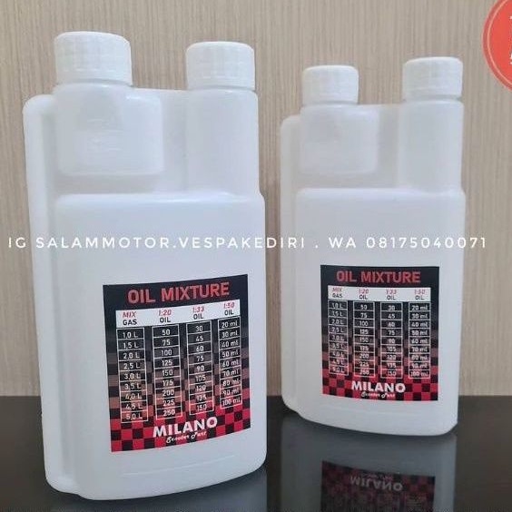 Jual botol oli samping vespa botol oli 2T 500ml 1liter takaran oli ...