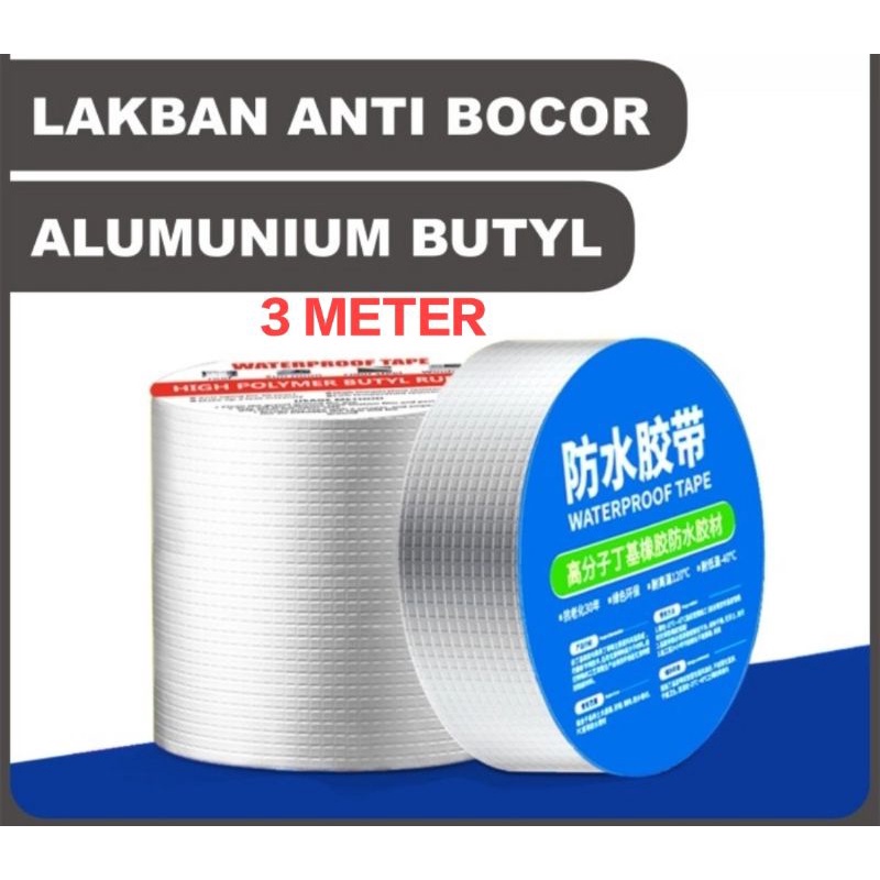 Jual Lakban anti bocor aluminium foil butyl lem anti air waterproof | Shopee Indonesia
