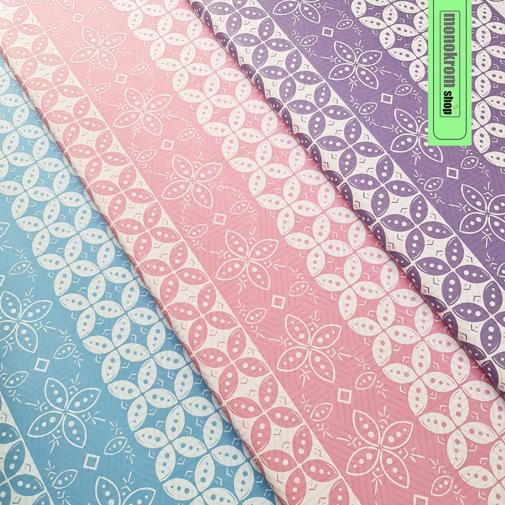 Jual Kertas Kado Sansan Wawa Motif Batik Kawung Bunga Soft Pastel ...