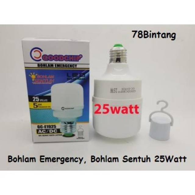 Jual BOHLAM TABUNG 25 WATT GOODCHIP E1925 LAMPU LED SENTUH EMERGENCY 25W by mitsuyama | Shopee ...