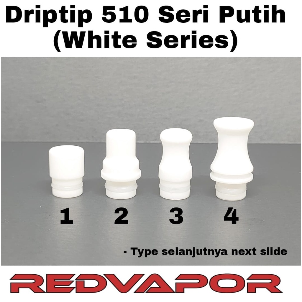 Jual Driptip 510 Seri Putih (White Series) | D5063 | Shopee Indonesia