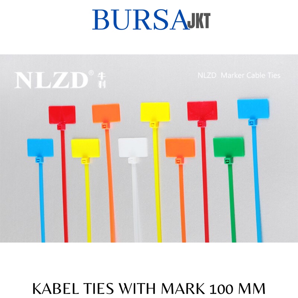 Jual KABEL TIES TIE MARKING PENGIKAT KABEL DENGAN TAG 100 MM | Shopee ...