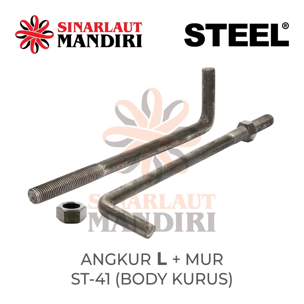 Jual Angkur L ST 41 / BODY KURUS / Angkur + Mur ST 41 5/8 x 70 | Shopee ...