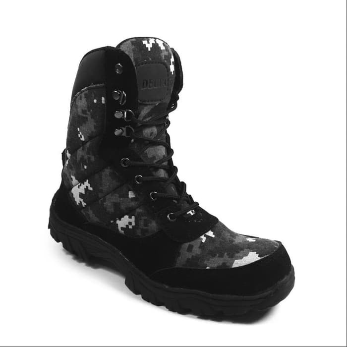 Jual Delta Army Black Boots Pria | Shopee Indonesia