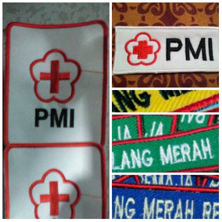 Jual 1 set Atribut bet badge seragam PMR isi 3 macam (PMI besar,kecil ...