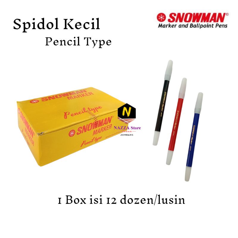 Jual SNOWMAN Spidol Kecil KHUSUS BOX isi 144 pcs | Shopee Indonesia