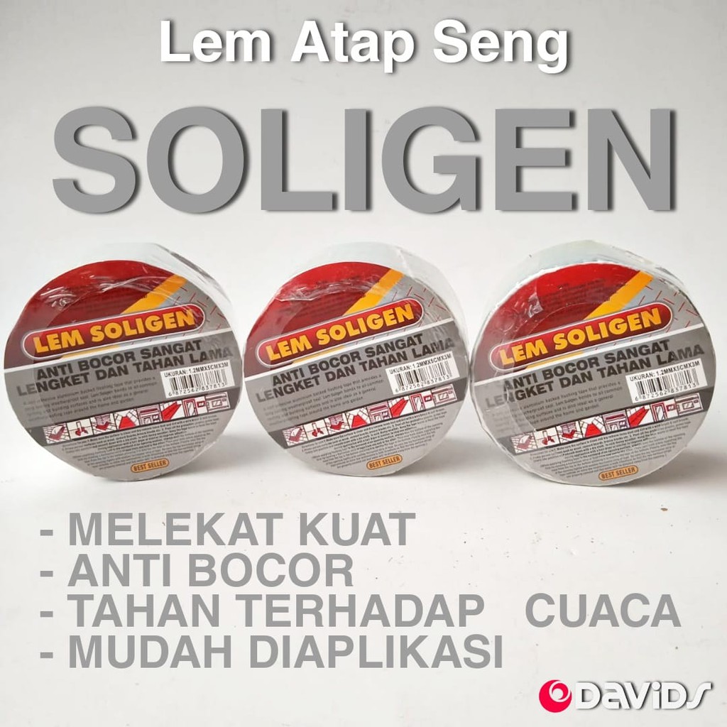 Jual Soligen Isolasi Anti Bocor Lakban Waterproof Lem Seng Aluminium ...