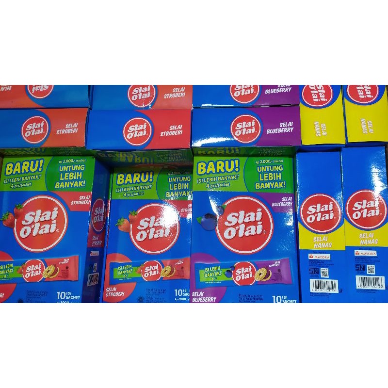 Jual Slai Olai Kemasan 32 Gram Stroberry / Blueberry / Nanas ( isi 10 ...
