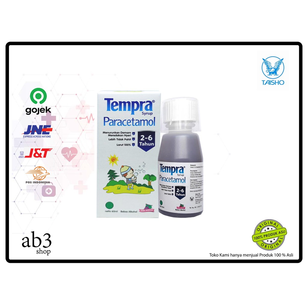 Jual TEMPRA SIRUP 60 ML / TEMPRA SYRUP PARACETAMOL 60 ML , PENURUN ...