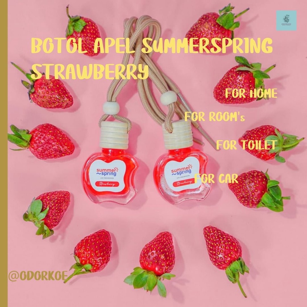Jual Parfum Mobil Botol Apel Aroma Strawberry / Parfum Ruangan / Parfum ...