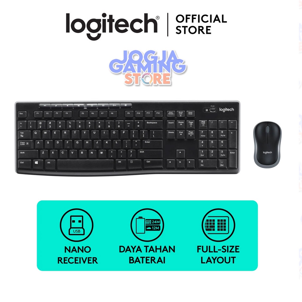 Jual Logitech Mk270r Combo Keyboard Mouse Wireless 2 4ghz Shopee Indonesia