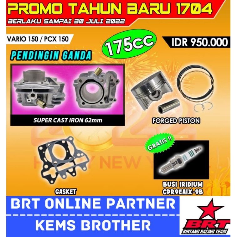 Jual BLOK PCX BRT ADV VARIO 150 VARIO 125 PISTON 62MM CASTING IRON ...