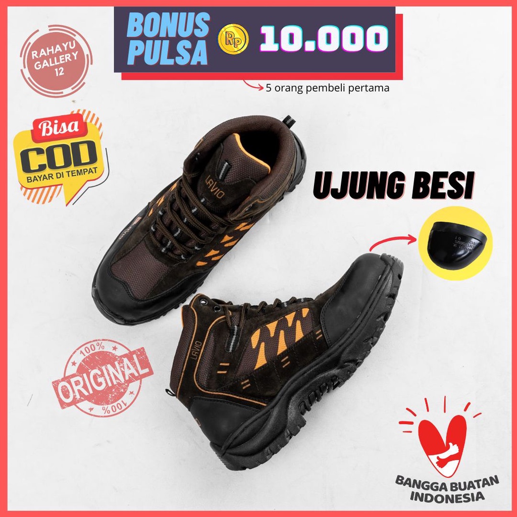 Jual Sepatu Safety Pria Original Lavio Axel Ujung Besi Untuk Kerja ...