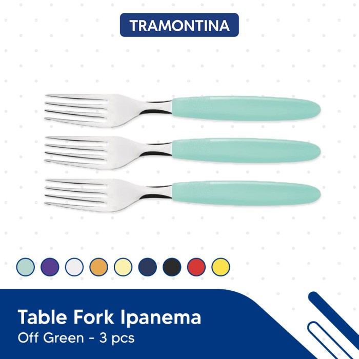 Jual Garpu Makan / Table Fork Tramontina Ipanema Hijau 3 Pcs | Shopee Indonesia