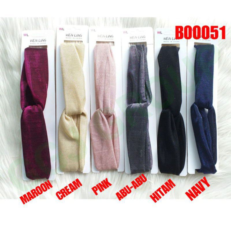 Jual DC B( B0051 ) BANDO KOREA / BANDANA RAMBUT MODEL MOTIF PITA CANTIK ...