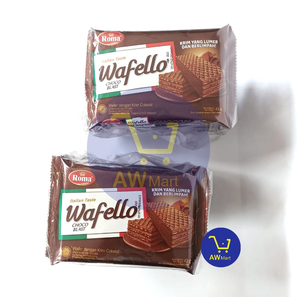 Jual WAFER ROMA WAFELLO ISI 10 PCS X 43 GRAM | Shopee Indonesia