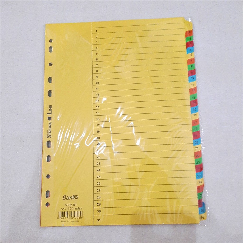 Jual Pembatas File Bantex 6052-00 A4 (31 Pages) | Shopee Indonesia