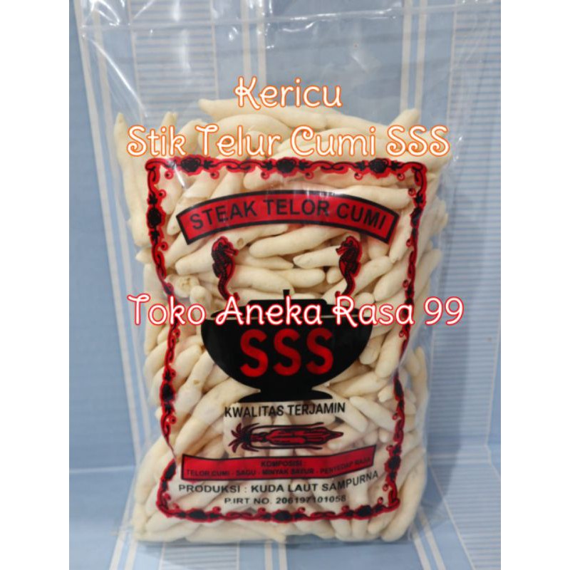 Jual Kericu Stik Telur Cumi Cap SSS Makanan Khas Bangka 250 gram ...