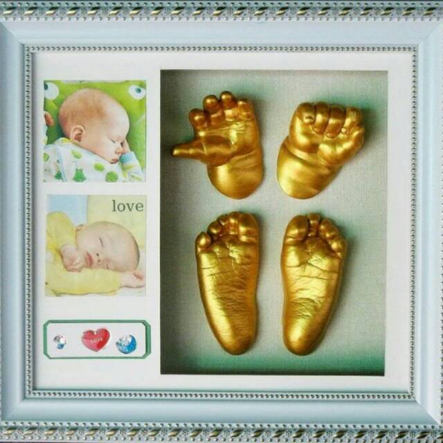 Jual Paket Baby Foot Print 3D / Cetakan Kaki dan Tangan Bayi + Frame ...