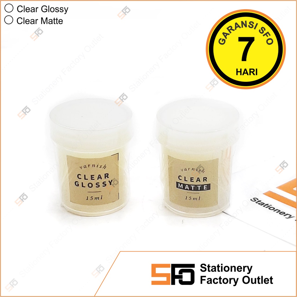 Jual Varnish Clay 15ml - Clear Gloss Doff Matte Vernish Vernidas - SFO ...