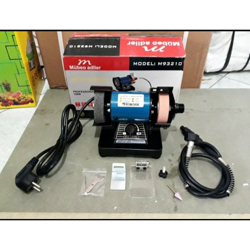 Jual Gerinda Duduk Mini 3 Inch Dengan Kabel Tuner Grinder Cun/ Mesin ...