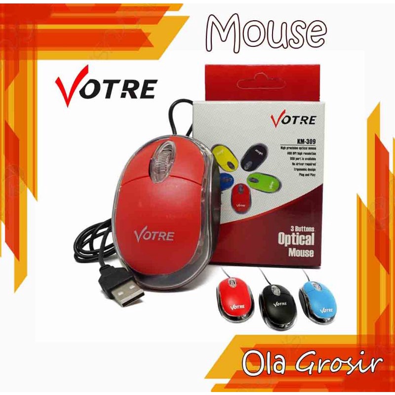 Jual Mouse votre usb mouse komputer laptop mouse infra red | Shopee ...