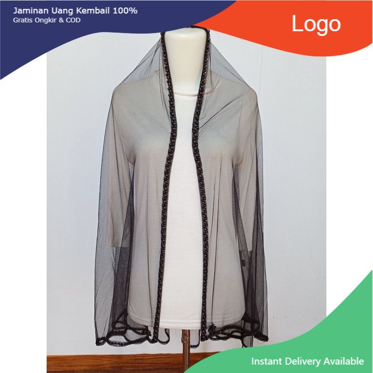 Jual Slayer pengantin IBU BESAN HITAM / hijab pengantin / veil ...