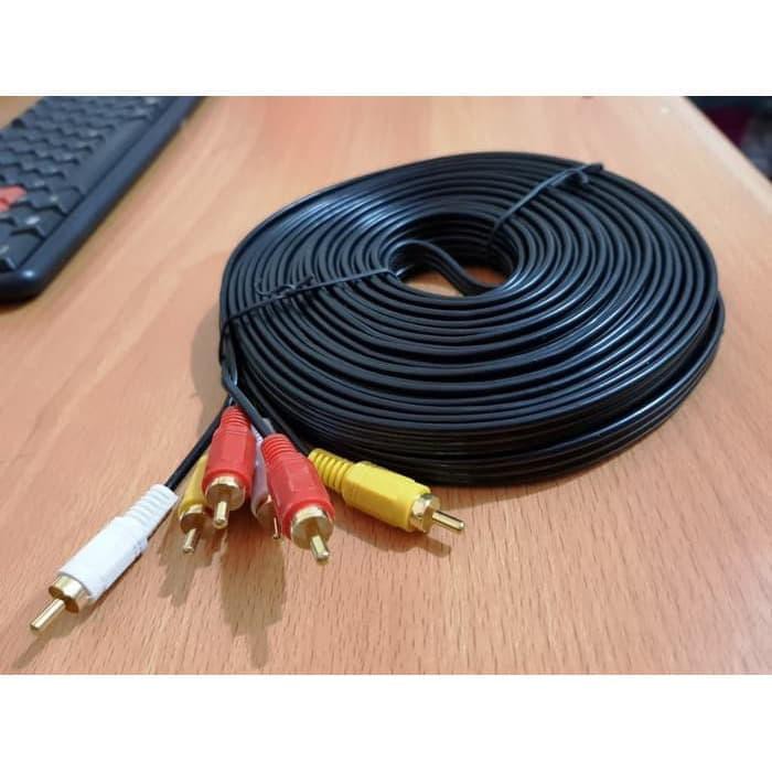 Jual KABEL RCA 3 TO RCA 3 15 METER VIDEO AV Merk VISERO / cable rca 3k3 15m Berkualitas | Shopee ...