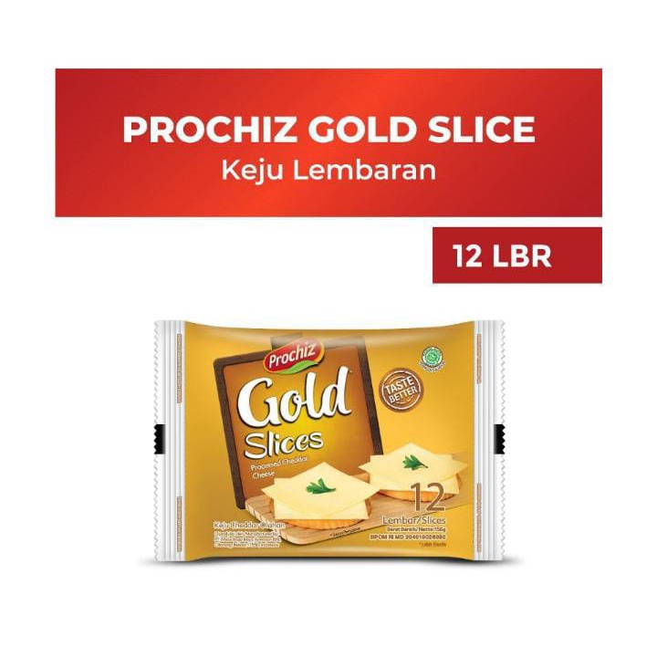 Jual PROCHIZ Gold Slice Kejuu Cheddar 12 s | Shopee Indonesia