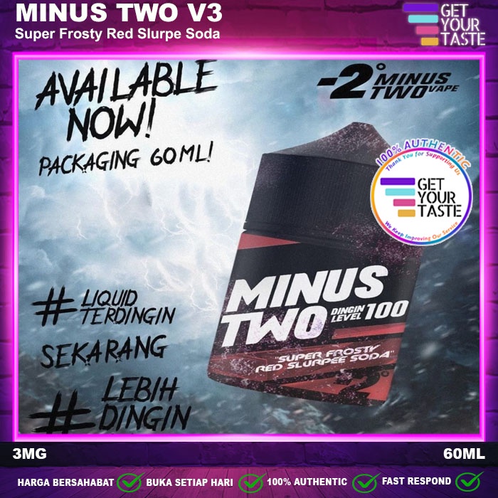 Jual Liquid Minus Two V3 Super Frosty Red Slurpee 60ML By Minus 2 Vape ...