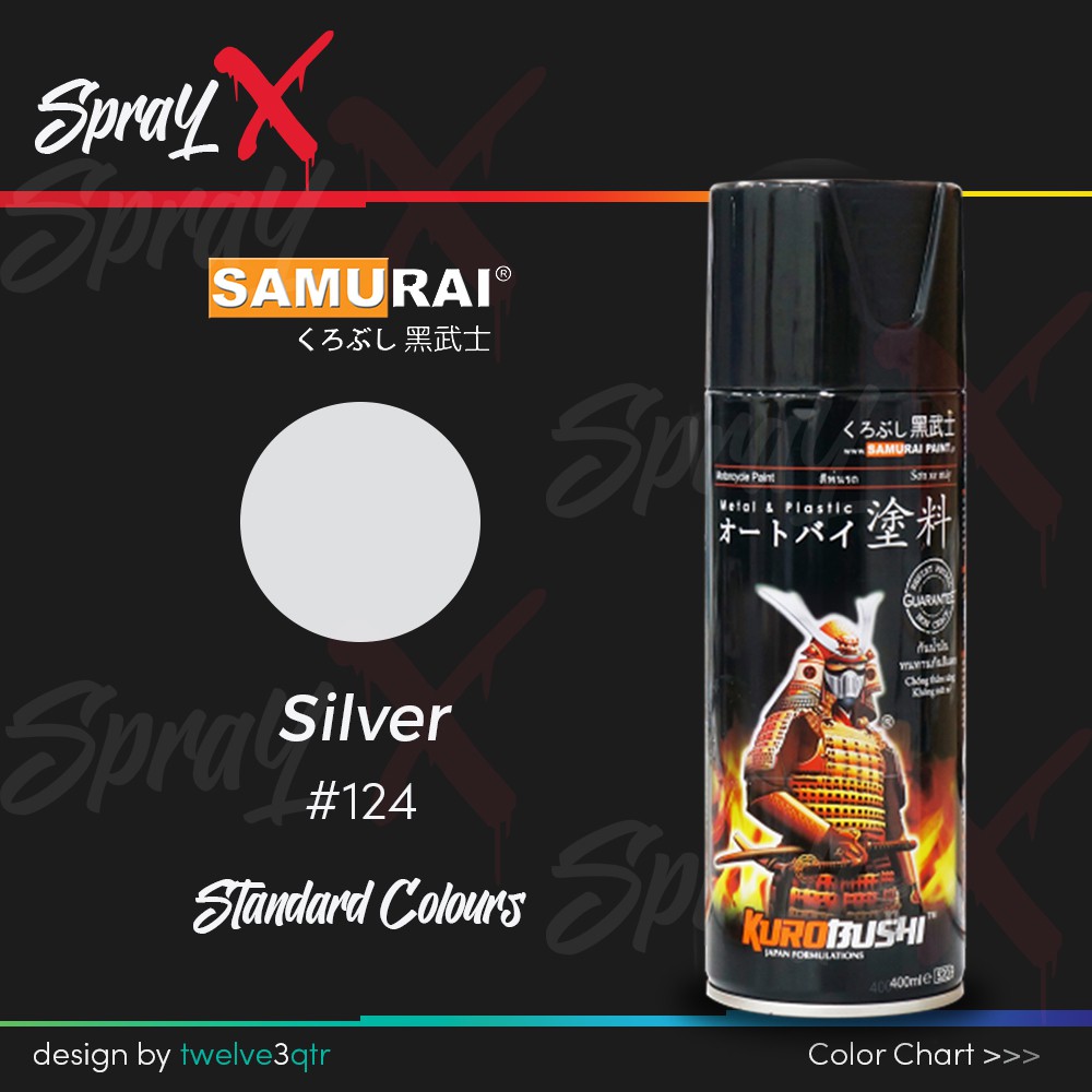 Jual SAMURAI PAINT STANDARD SILVER 124 / PERAK #124 400ML - CAT AEROSOL ...