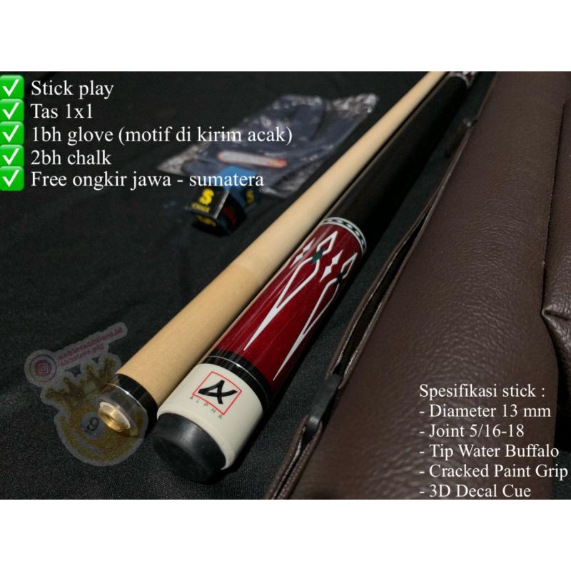 Jual Stick Billiard Paket Alpha Cue : (Kode A04) | Shopee Indonesia