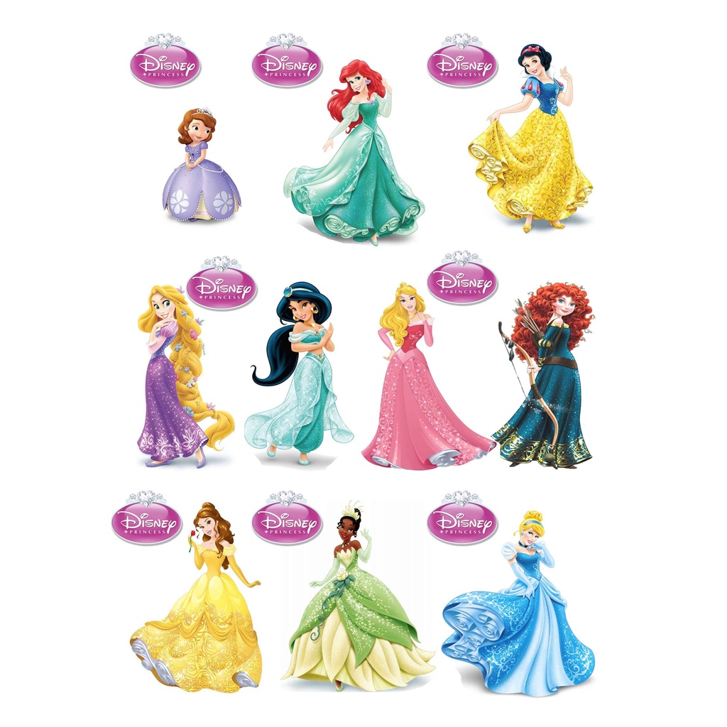 Jual Sticker Dinding PRINCESS size 30 - 45 cm vinyl white waterproof ...
