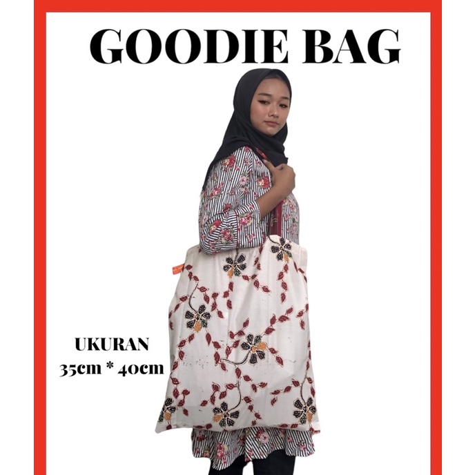 Jual GOODIE BAG /TAS BELANJA / MOTIF BATIK UKURAN 45 CM / TAS BATIK KATUN | Shopee Indonesia