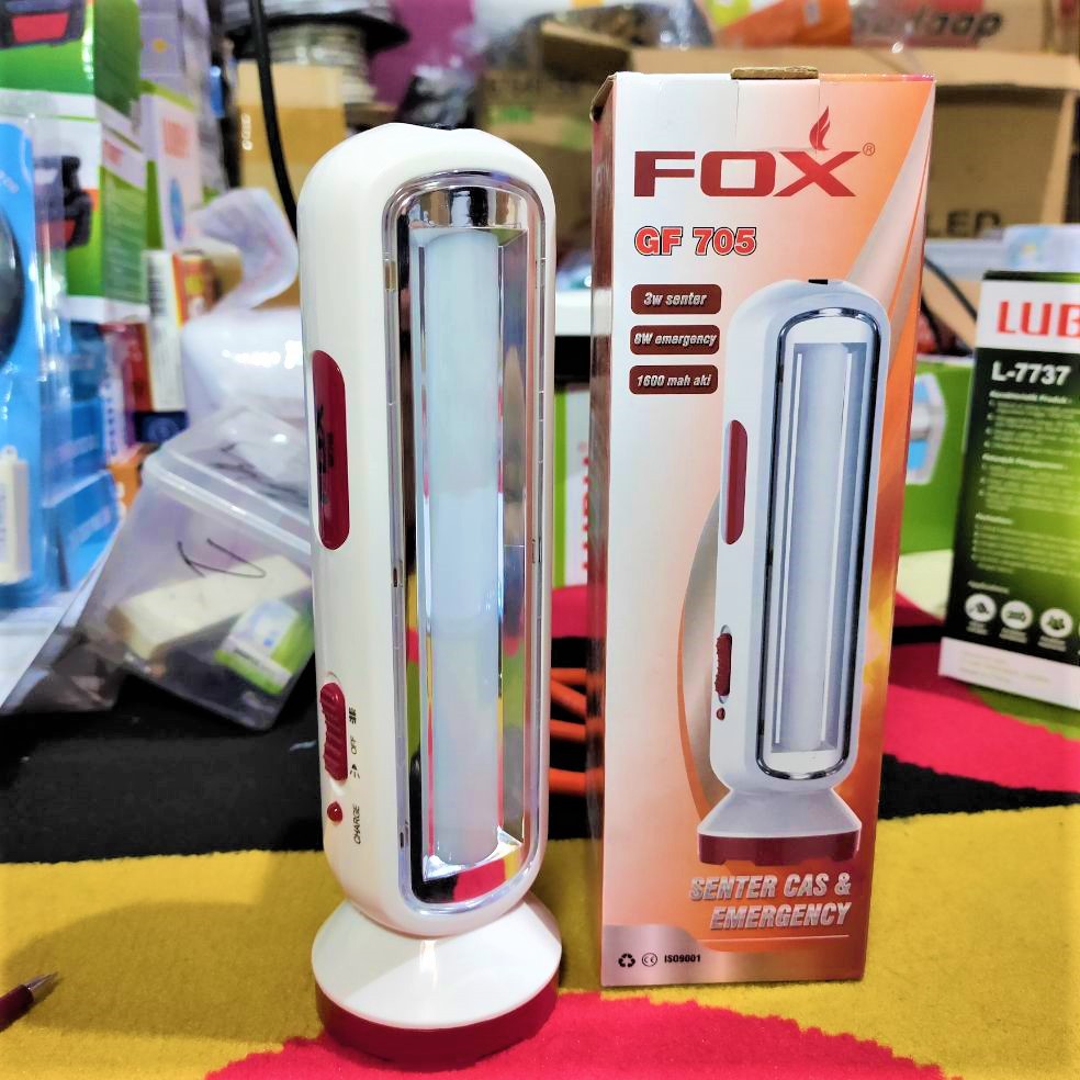 Jual Senter fox GF 705 / 706 Emergency Super Terang led emergency ...