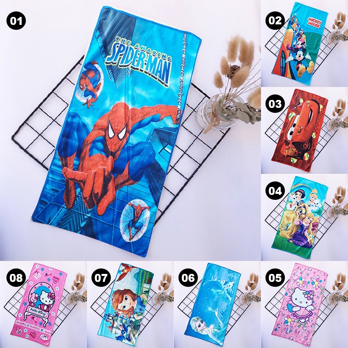 Jual COD - HANDUK KECIL 25CM X 45CM / Handuk Lap Tangan Karakter - Hand ...