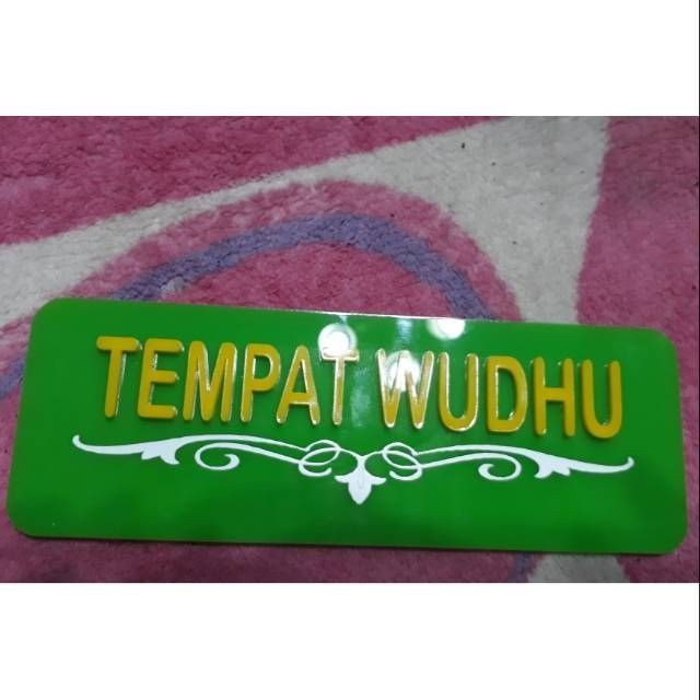 Jual Sign board / papan nama / tulisan Tempat wudhu timbul | Shopee ...