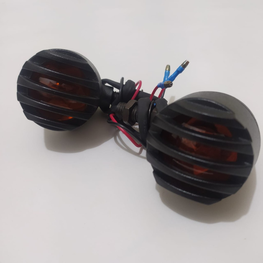 Jual Lampu sen motor model tralis retro JAP style besi warna hitam ...