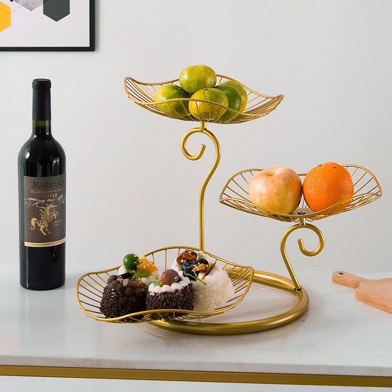 Jual Metal Fruit Basket 3 Tingkat / Nampan Wadah Tempat Keranjang ...