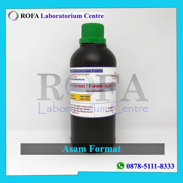 Jual Asam Format / Formic Acid / Asam Formiat / HCOOH 90% Teknis 500 mL ...