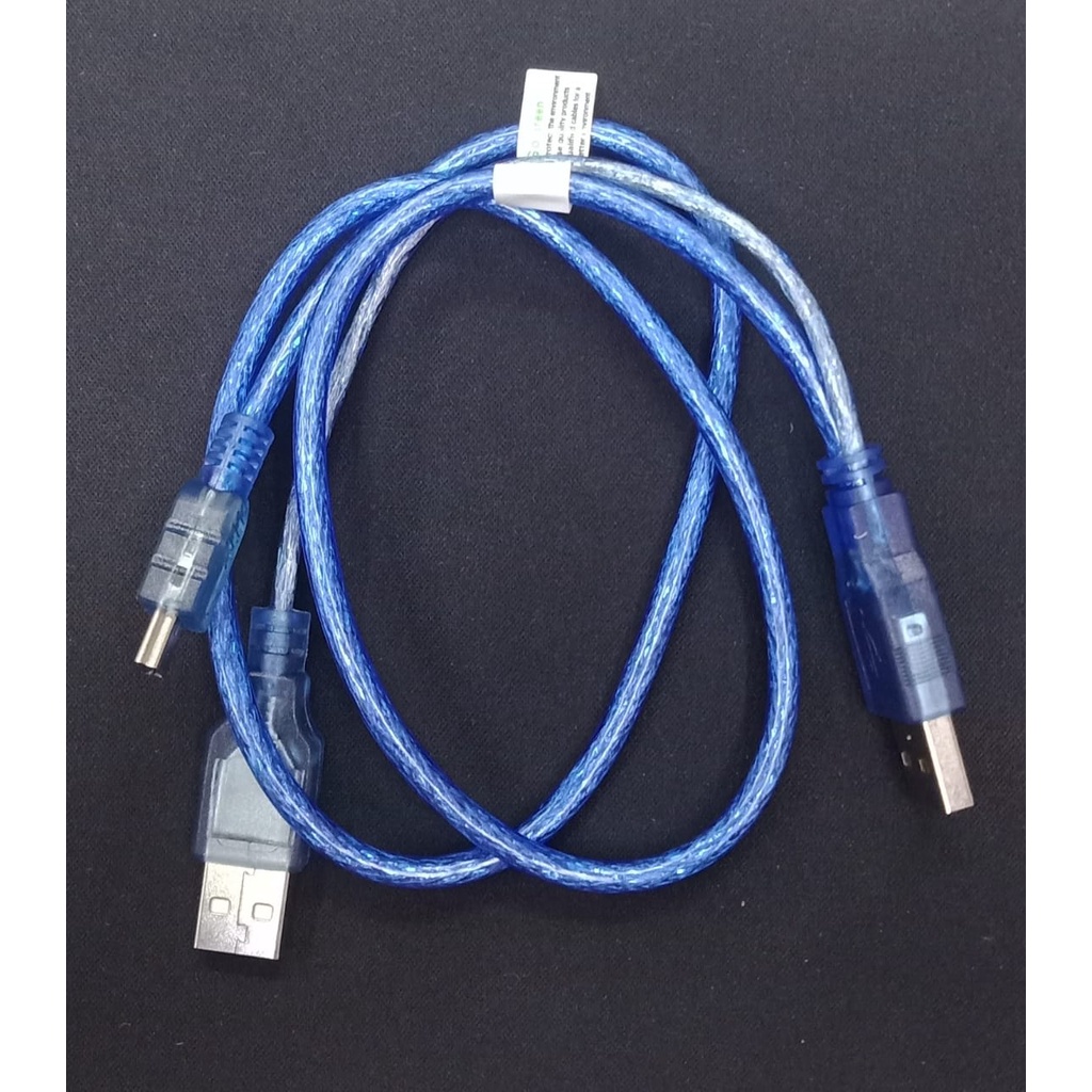 Jual Kabel USB Hardisk PS2 Nyk 2 in 1 Biru Transparan Besar Kecil ...