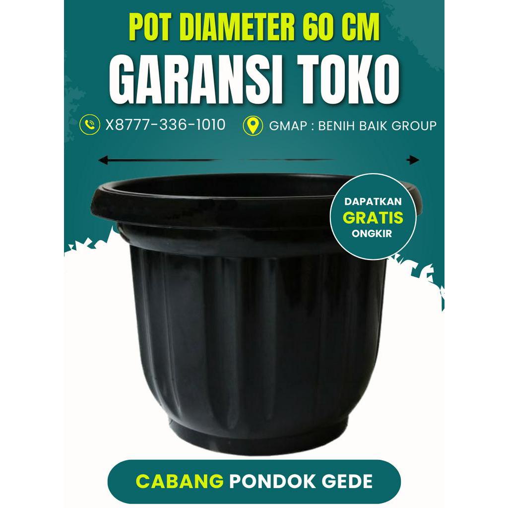 Jual Pot 60 cm Besar Putih Hitam Merah Bata Merah Coklat Jumbo Putih ...