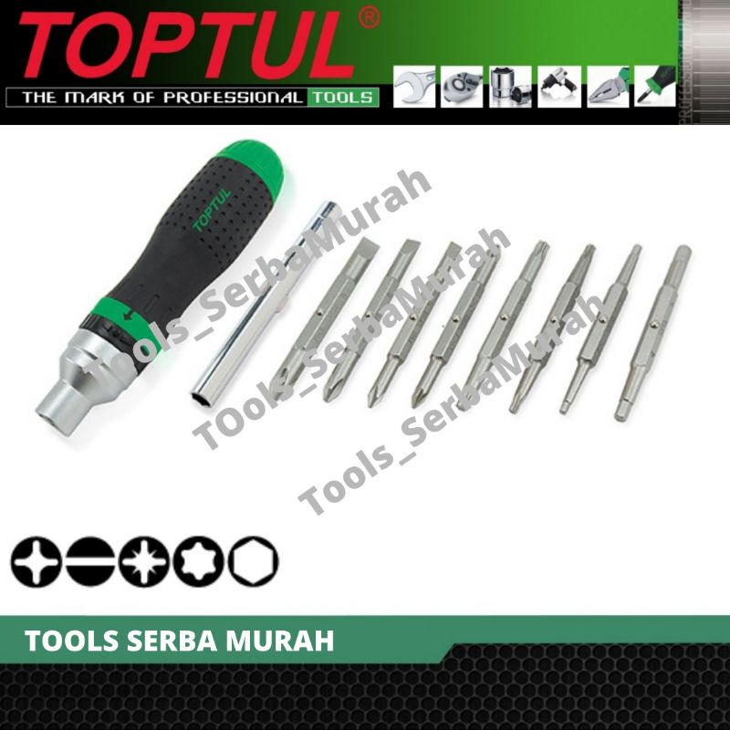 Jual 19-IN-1 HIGH TORQUE RATCHET SCREWDRIVER SET Obeng Ratchet TOPTUL GAAR1002 | Shopee Indonesia