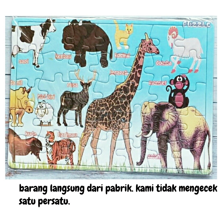 Jual puzzle mainan anak karakter animal zoo kebun binatang safari ...