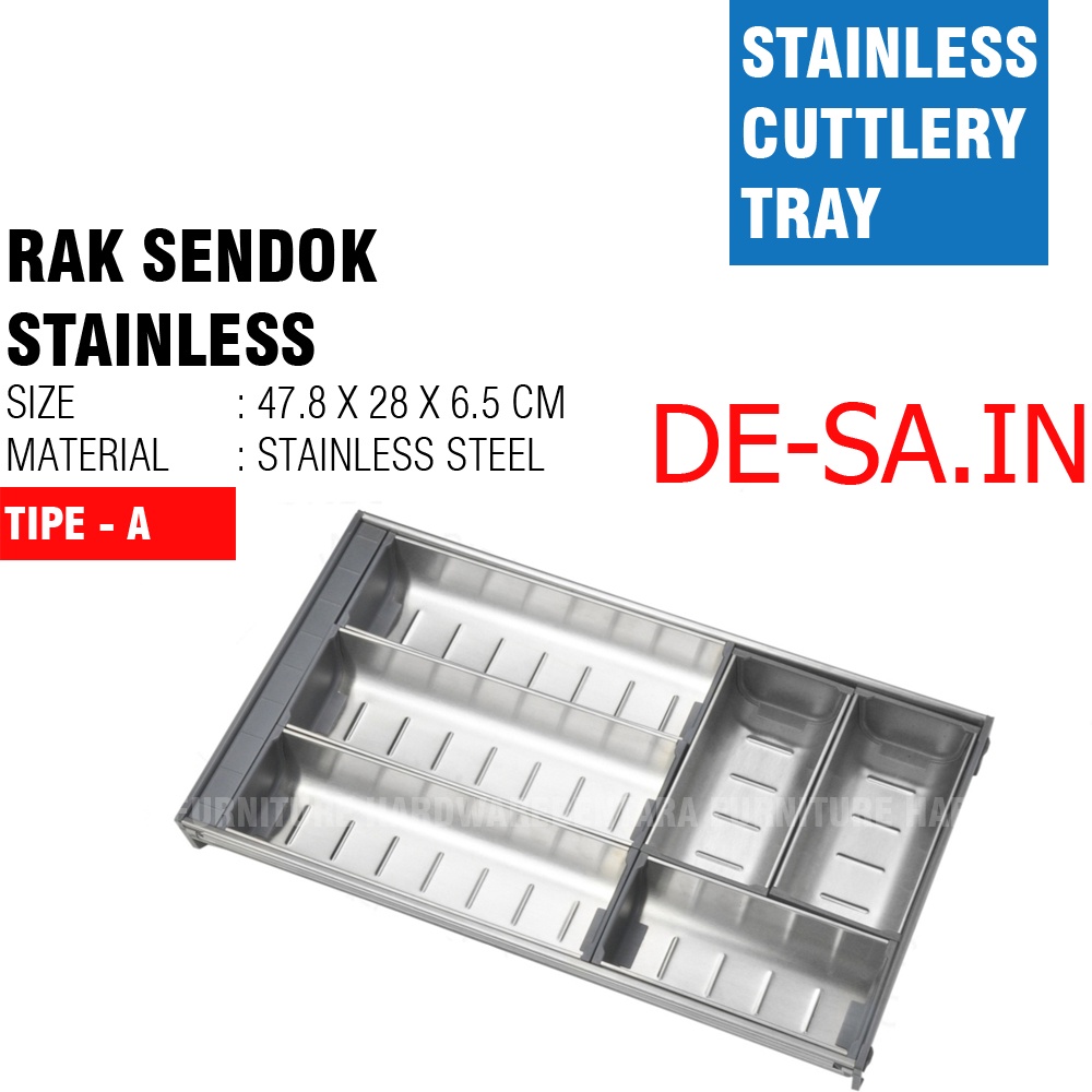 Jual TWIN RAK SENDOK STAINLESS UNTUK LACI TIPE A - DRAWER PANTRY ...