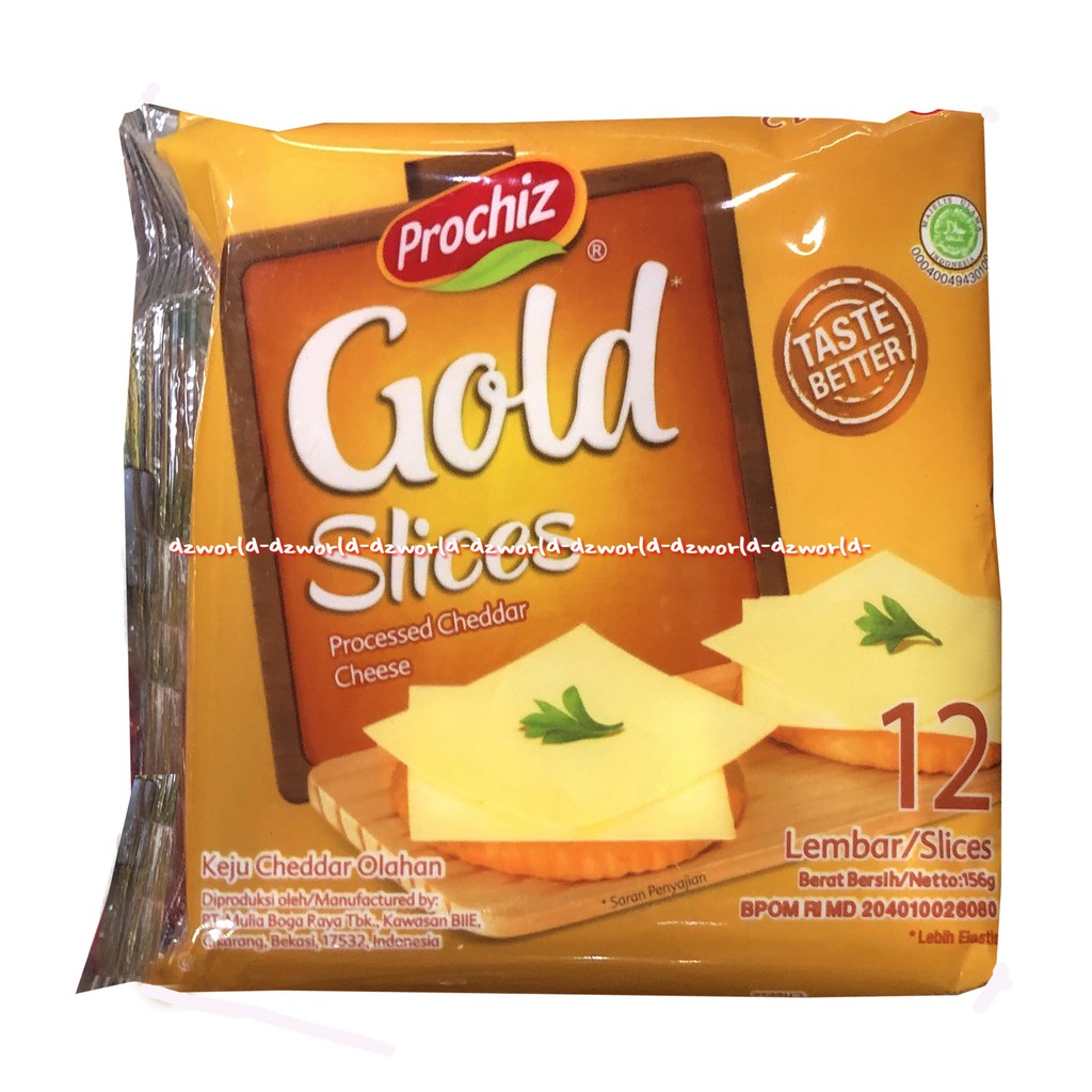 Jual Prochiz Gold Slice 12slice Processed Cheddar Cheese 12lembar Keju ...