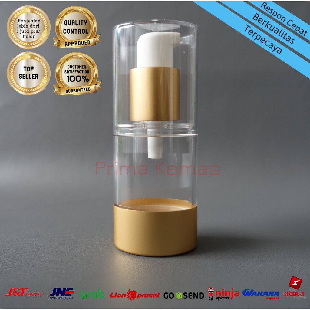 Jual Botol Airless Pump 20 ml - botol serum - botol lotion - Airless ...