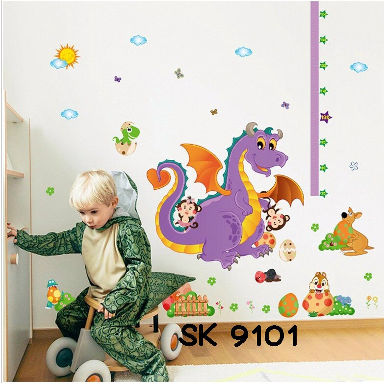 Jual DBS SK 9101 Wall Sticker 6090 Tinggi Badan Dinosaurus | Shopee ...