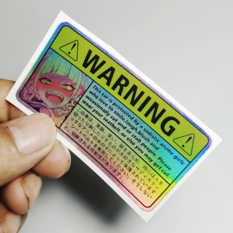 Jual sticker warning japan anime | Shopee Indonesia