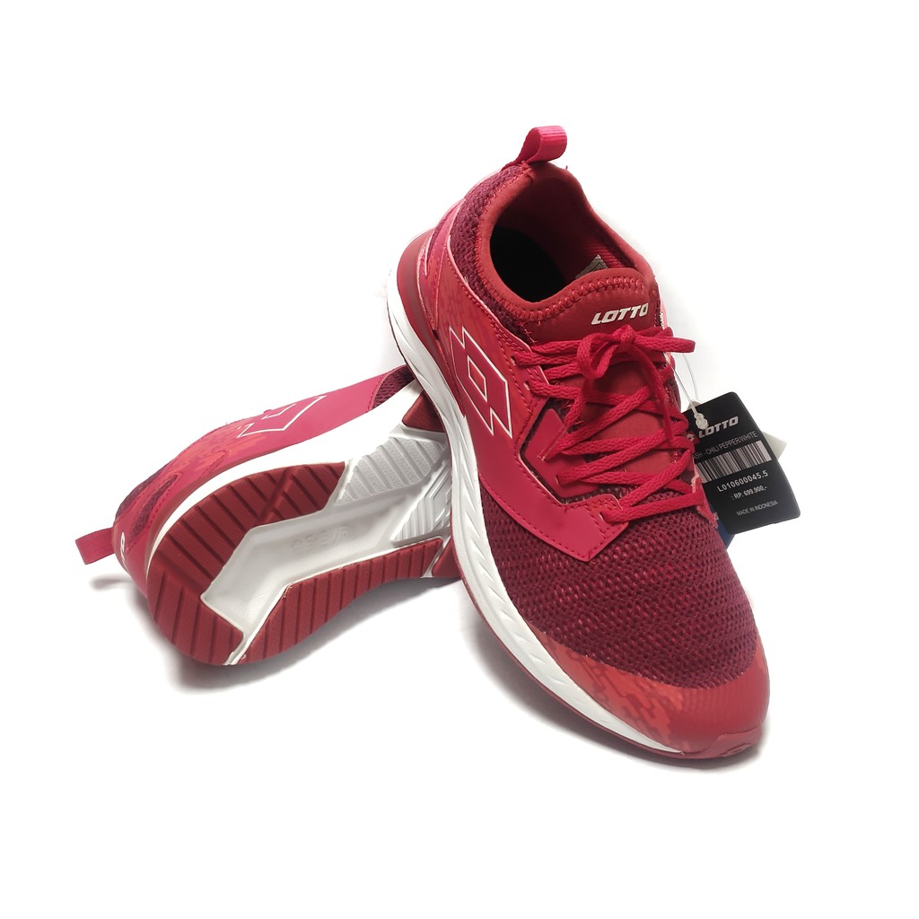 Jual [COD] Sepatu Sport Running Lotto Flash (Chilli Red Pepper ...